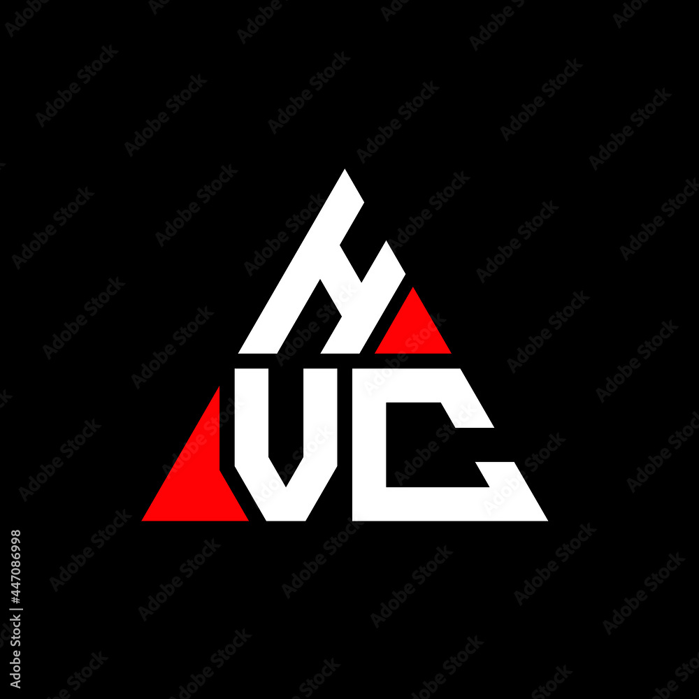 HVC triangle letter logo design with triangle shape. HVC triangle logo ...