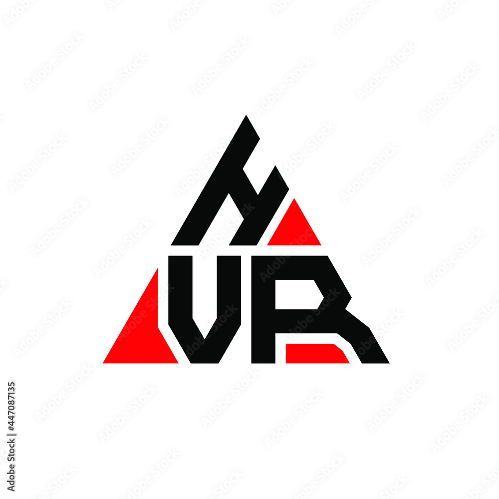 HVR triangle letter logo design with triangle shape. HVR triangle logo ...