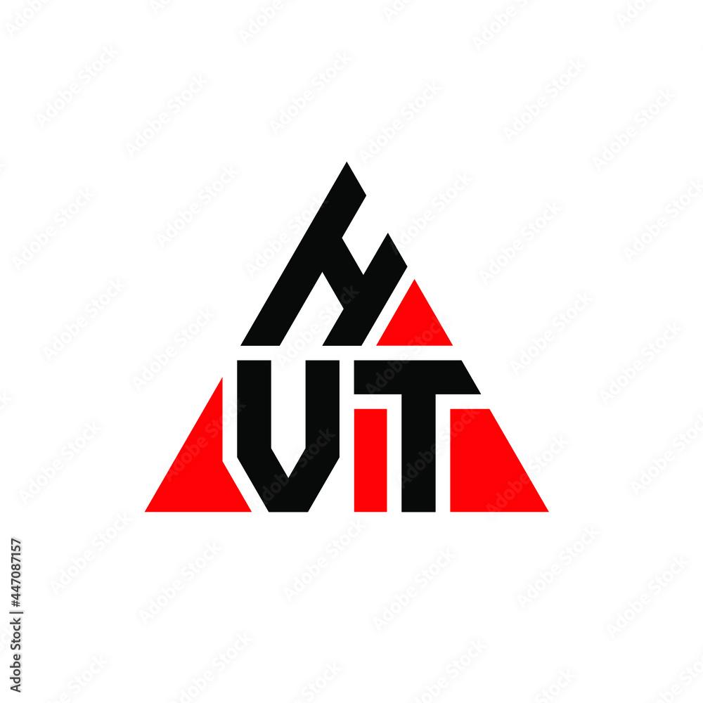 HVT triangle letter logo design with triangle shape. HVT triangle logo ...