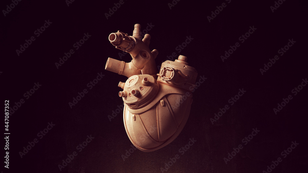Human Cyborg Heart Artificial Anatomy Medical Organ Futuristic Robotic ...