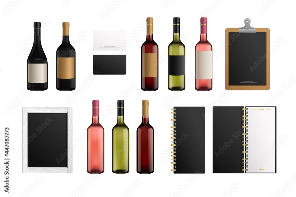 Wine Bottle Card Template