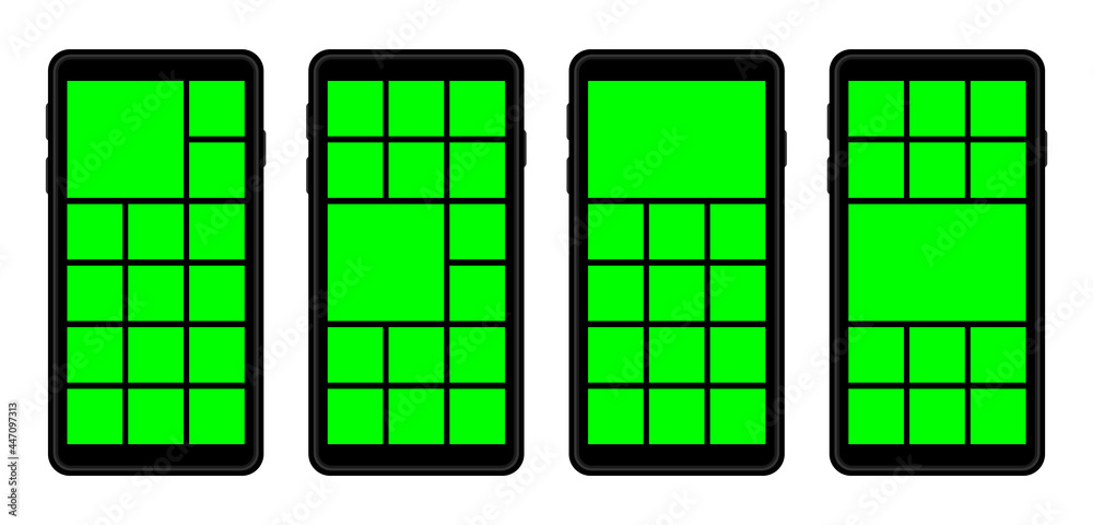 green screen on smartphone for video call insert, green screen collage ...