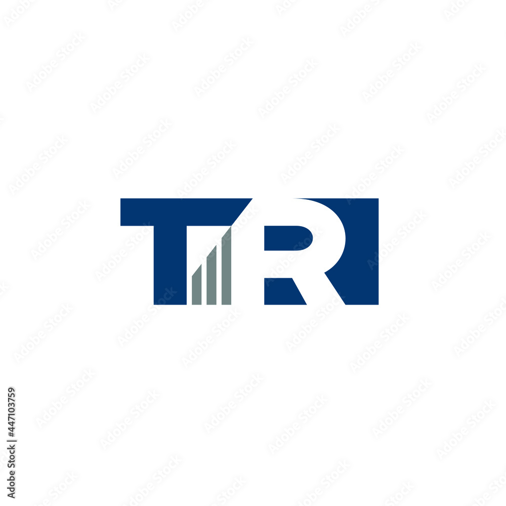 Letter T and R Logo design. Building Vector illustration. Stock Vector ...