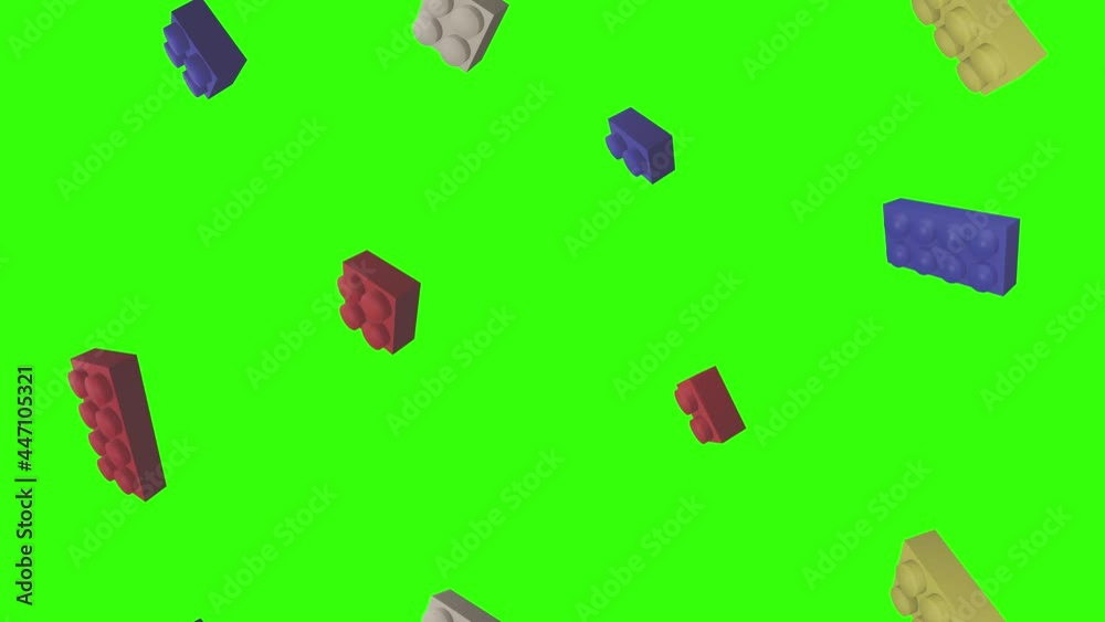 Lego pieces animation on green screen chroma key, graphic source ...