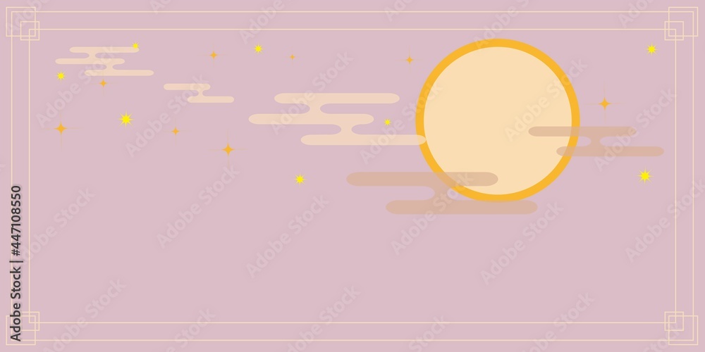 Mid autumn festival concept background. Full moon and cloud background ...