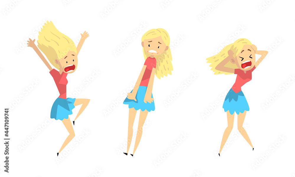 Scared Little Girl Clipart