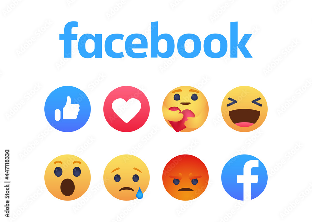 Facebook symbols, profile. Facebook template frame. Facebook mockup ...