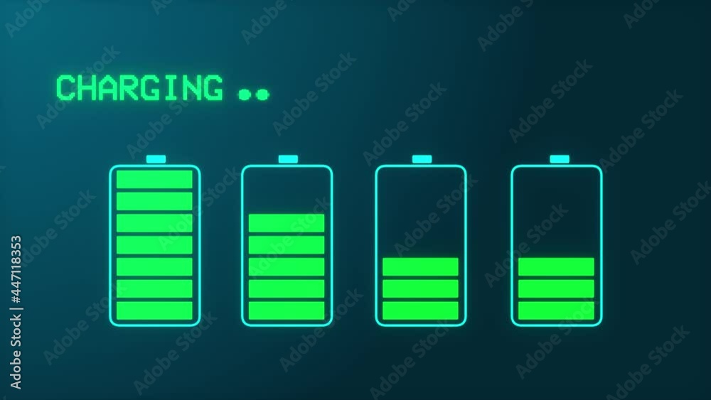 Checking Electronic, hybrid charge battery connect IoT 4k Animation ...