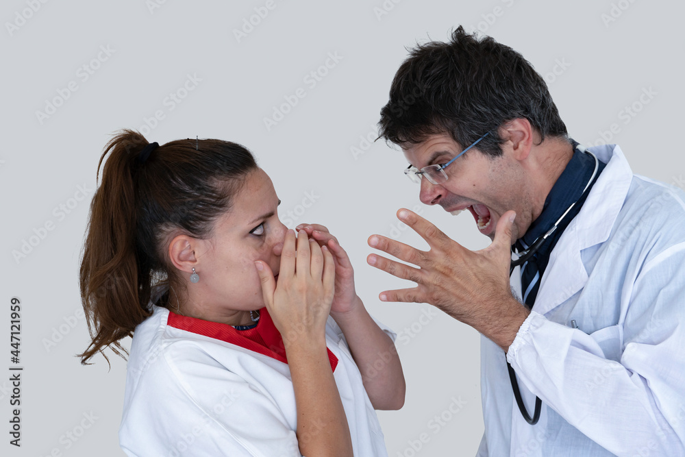 Doctor screams and yells at the poor scared and disconsolate nurse ...