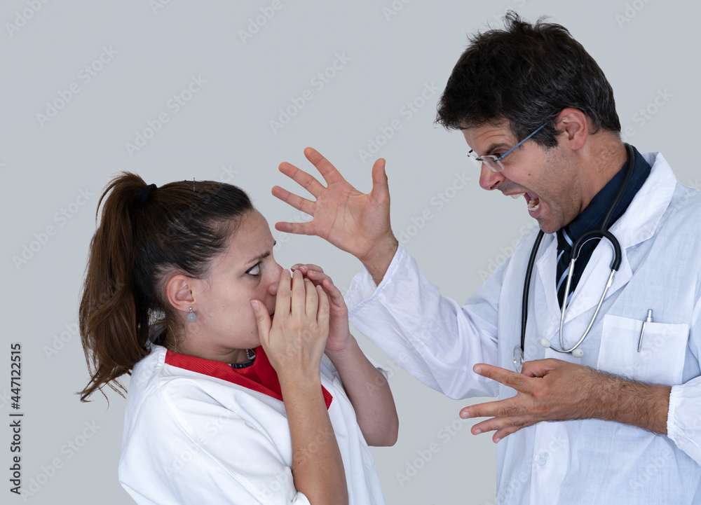 Doctor screams and yells at the poor scared and disconsolate nurse ...