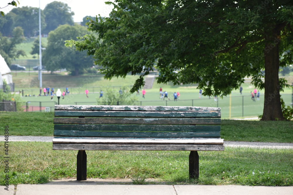 Waiting to Tell the Stories of this Old Park Bench with its Weathered ...