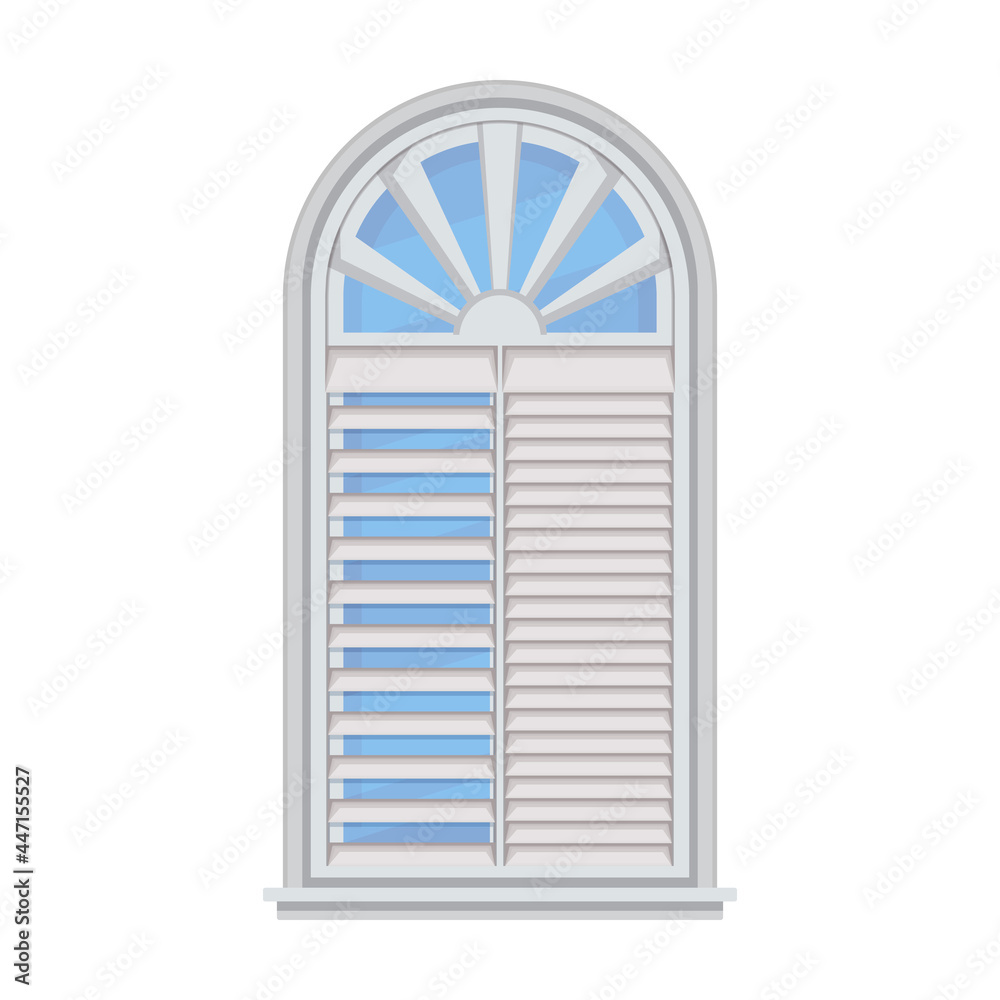 Window blind vector cartoon icon. Vector illustration jalousie house on ...