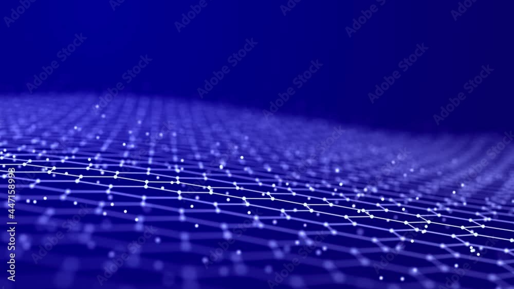 Hexagonal digital communication structure. Data technology background ...