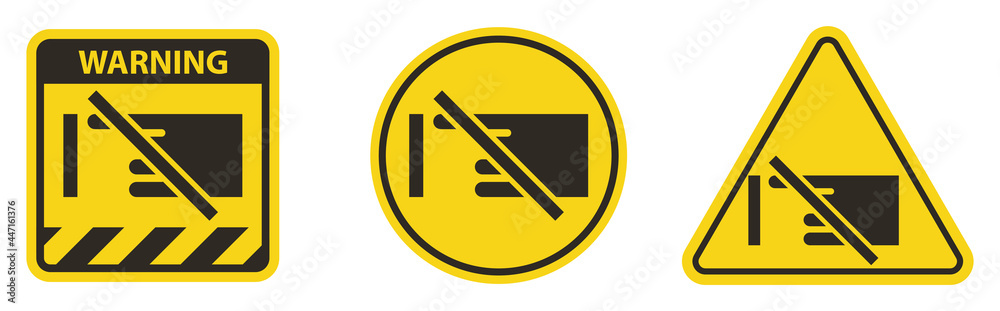 Warning Signs International Do Not Touch Symbol Stock Vector | Adobe Stock