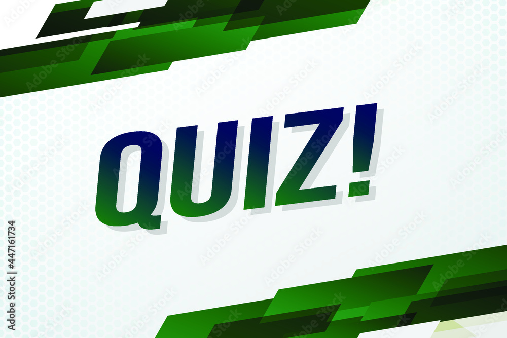 quiz word concept vector illustration with lines 3d style for social ...