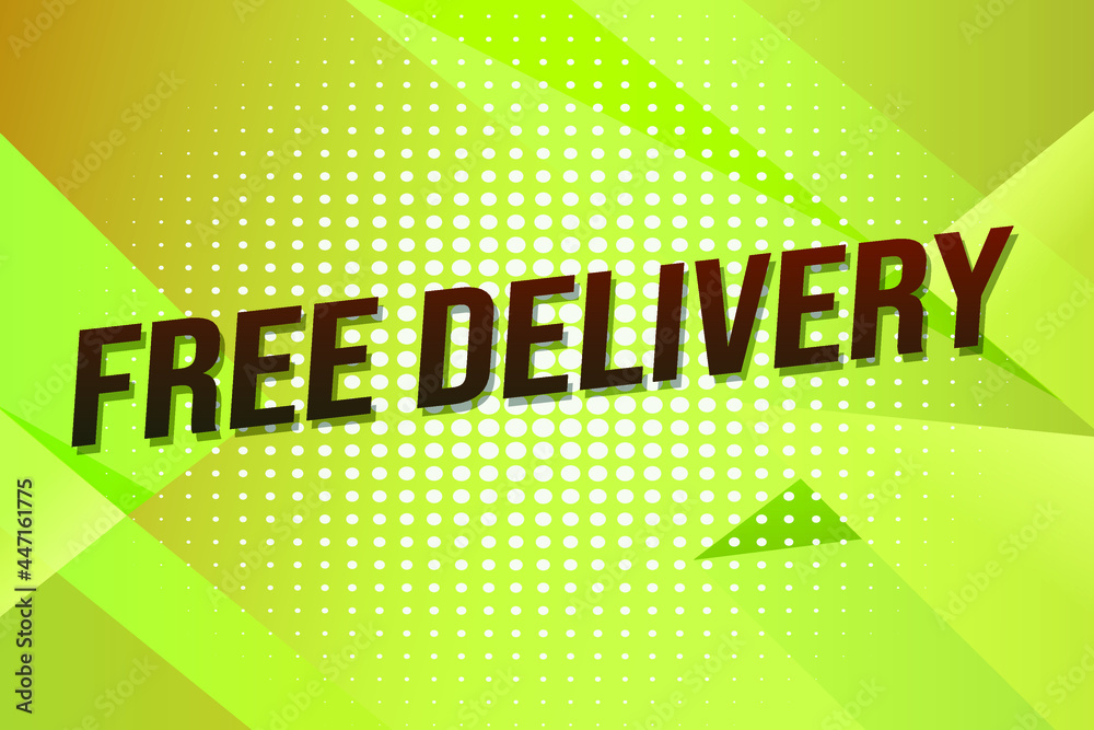free delivery word concept vector illustration with lines 3d style for ...