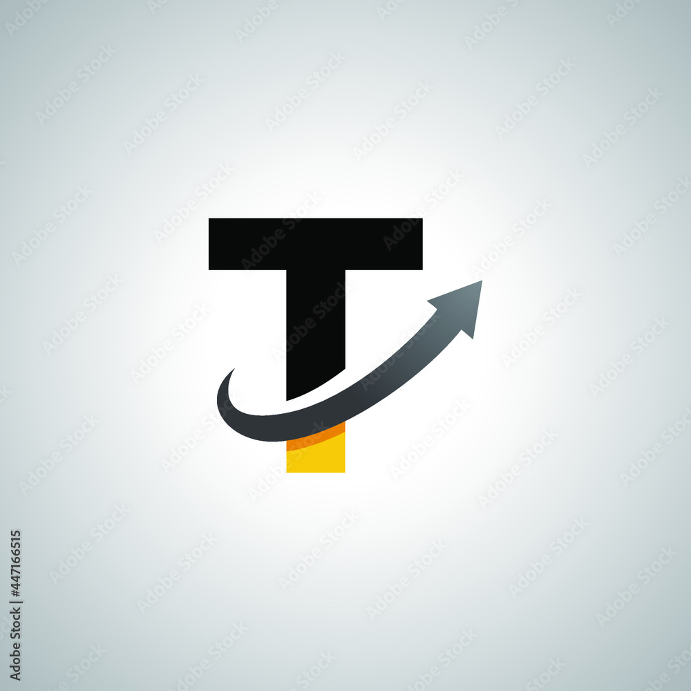 Arrow letter T logo design, creative letter mark suitable for company ...