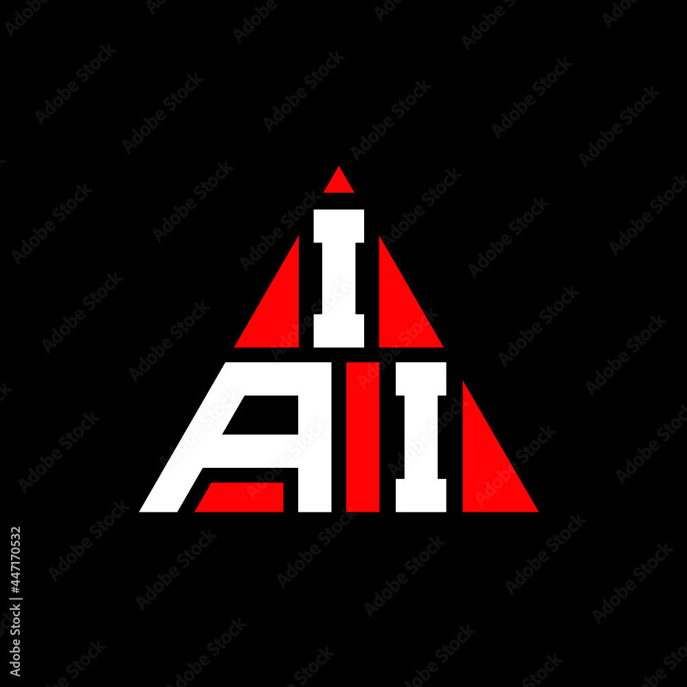 IAI triangle letter logo design with triangle shape. IAI triangle logo ...