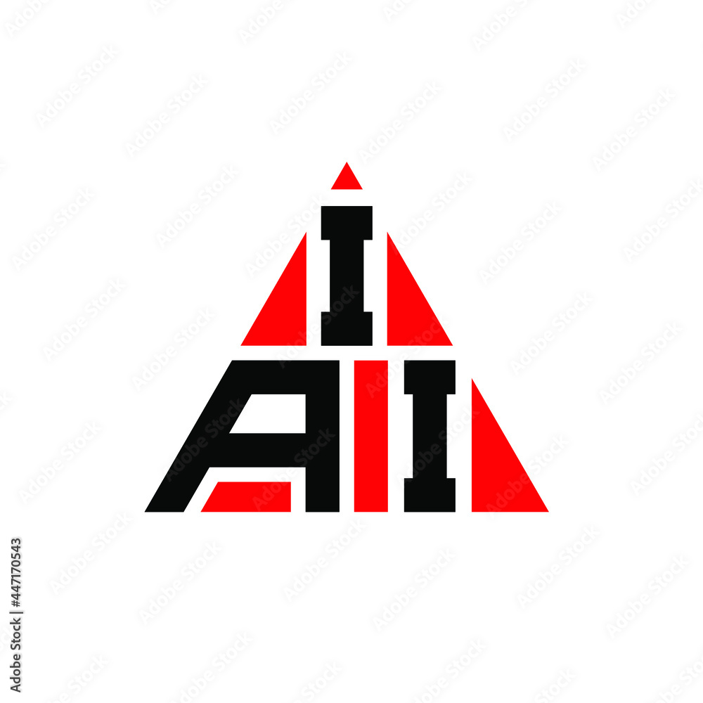 IAI triangle letter logo design with triangle shape. IAI triangle logo ...