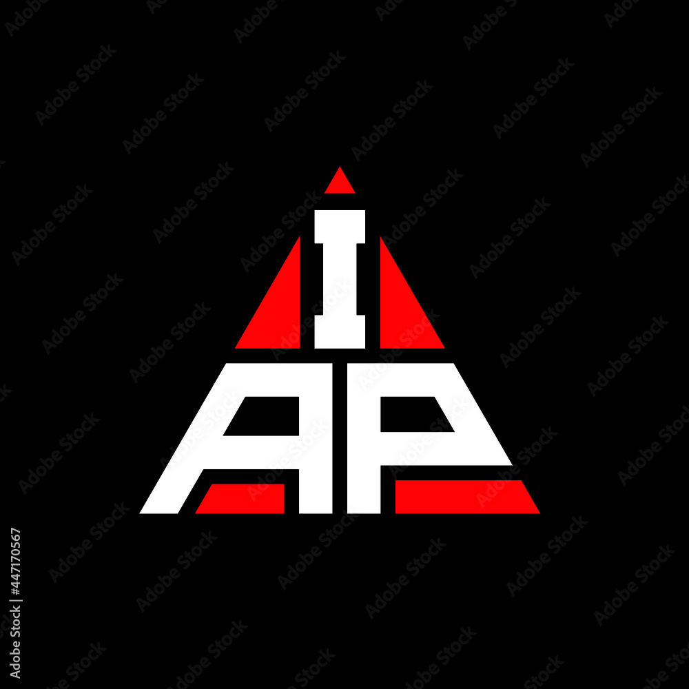 IAP triangle letter logo design with triangle shape. IAP triangle logo ...