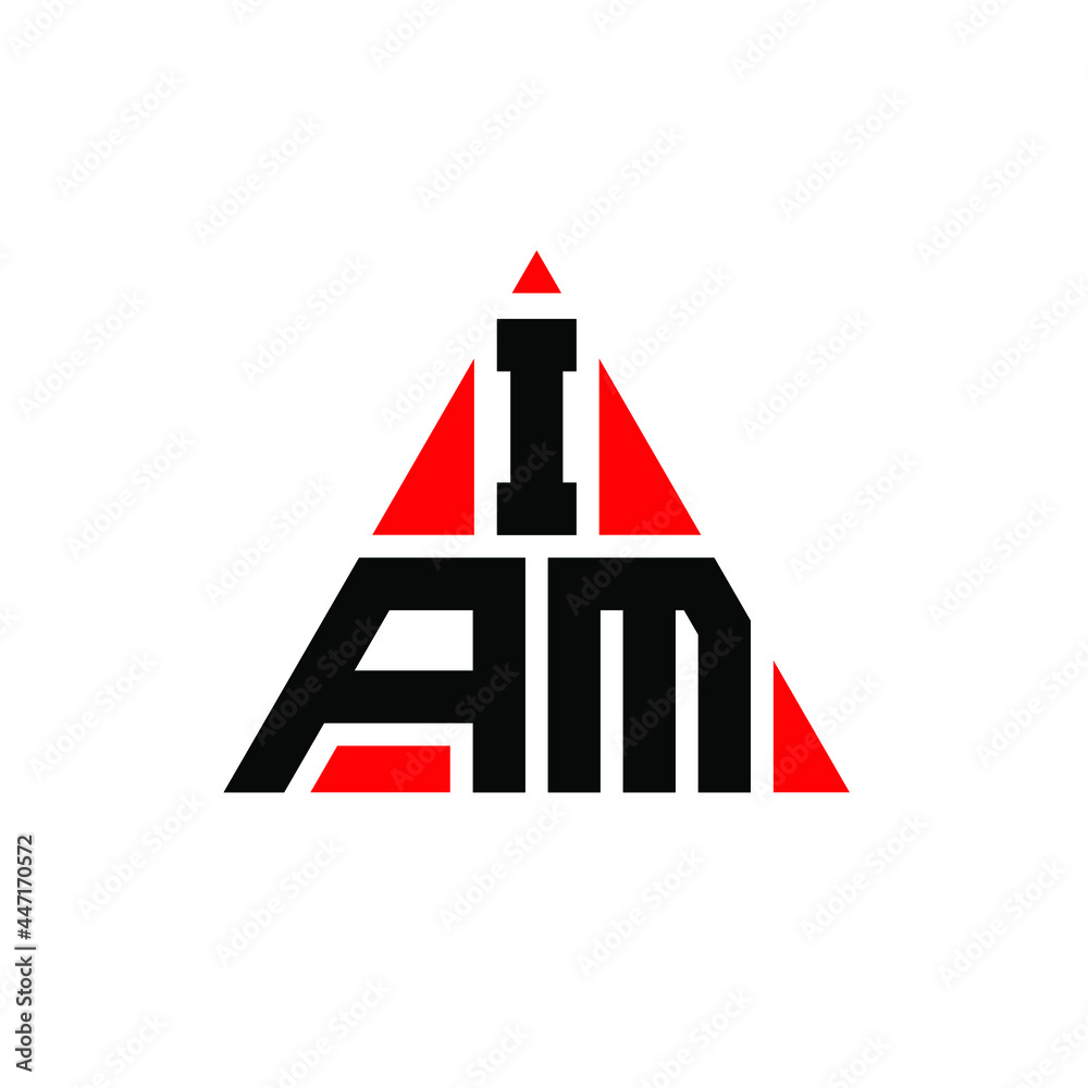 IAM triangle letter logo design with triangle shape. IAM triangle logo ...