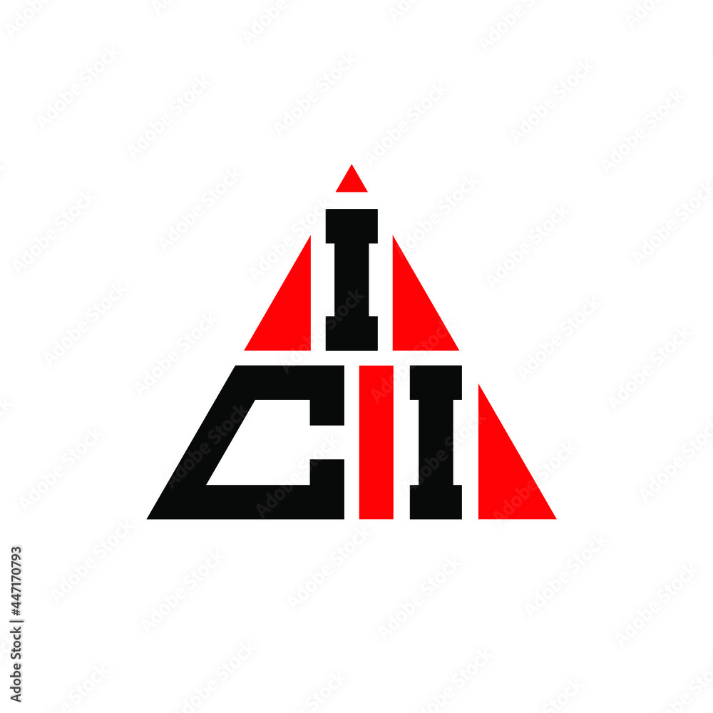 ICI triangle letter logo design with triangle shape. ICI triangle logo ...