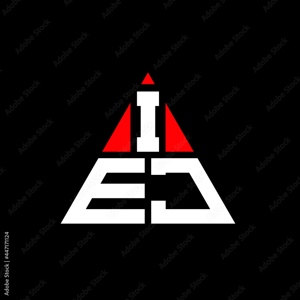 IEJ triangle letter logo design with triangle shape. IEJ triangle logo ...