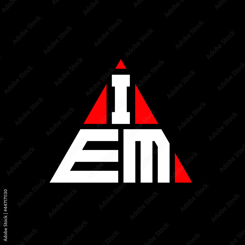 IEM triangle letter logo design with triangle shape. IEM triangle logo ...