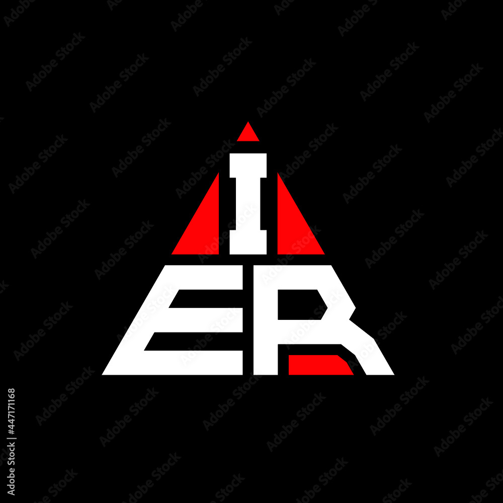 IER triangle letter logo design with triangle shape. IER triangle logo ...
