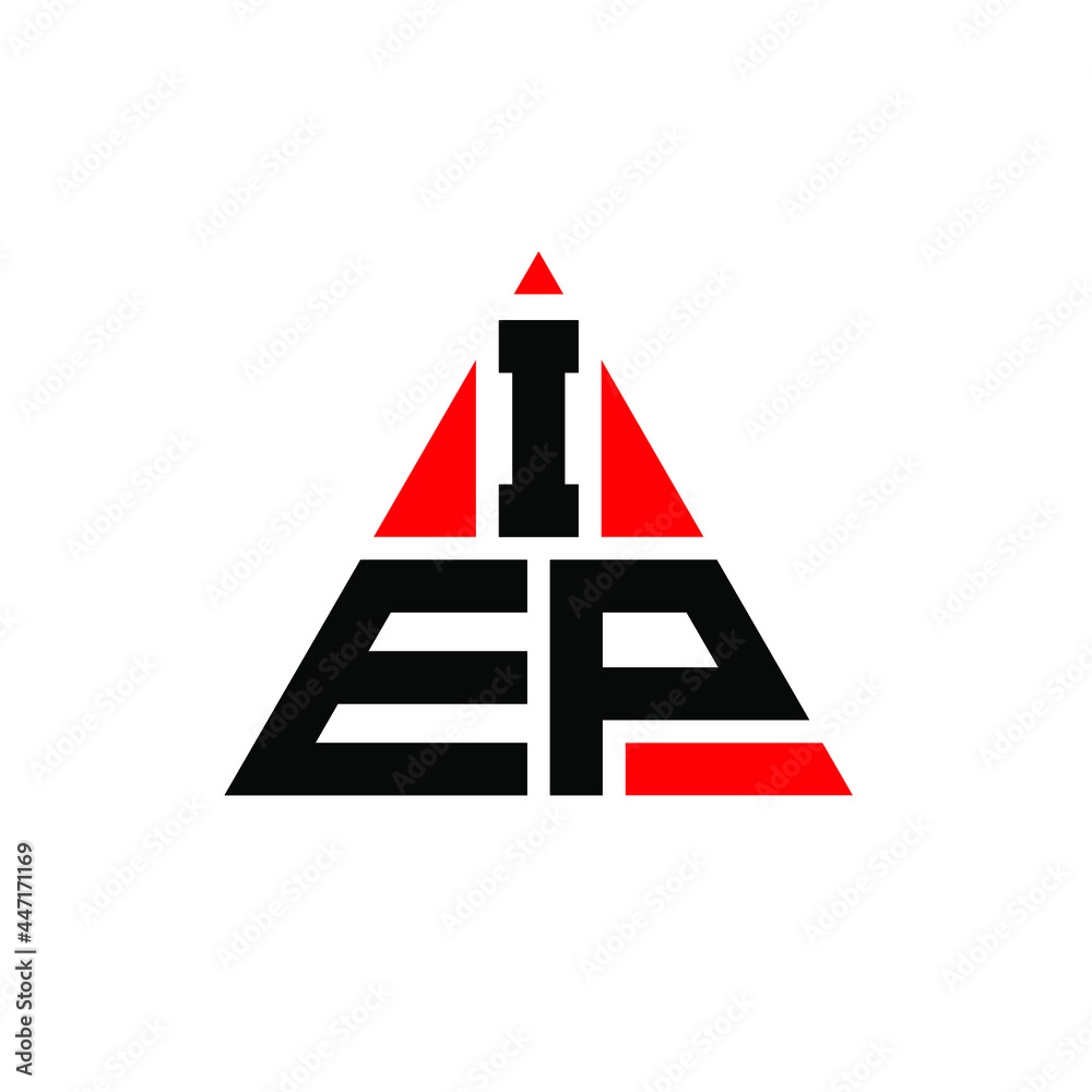 IEP triangle letter logo design with triangle shape. IEP triangle logo ...
