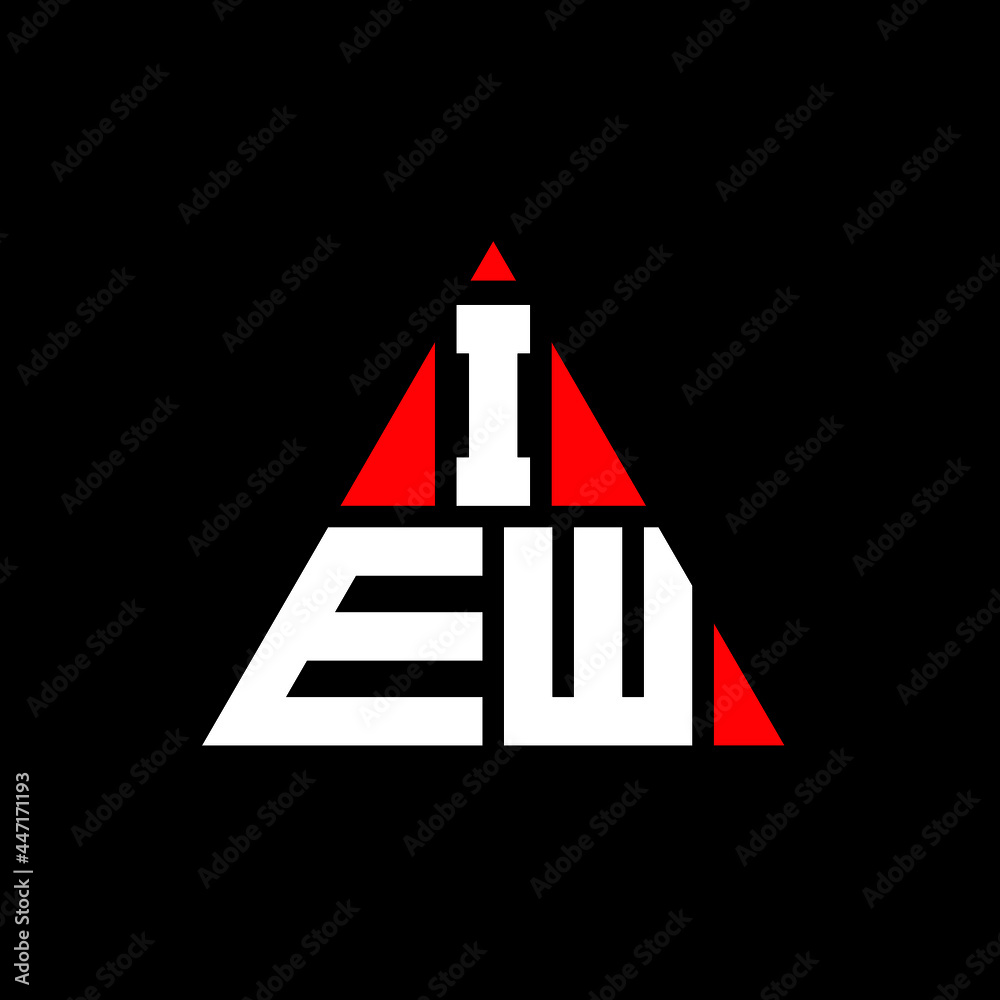 IEW triangle letter logo design with triangle shape. IEW triangle logo ...