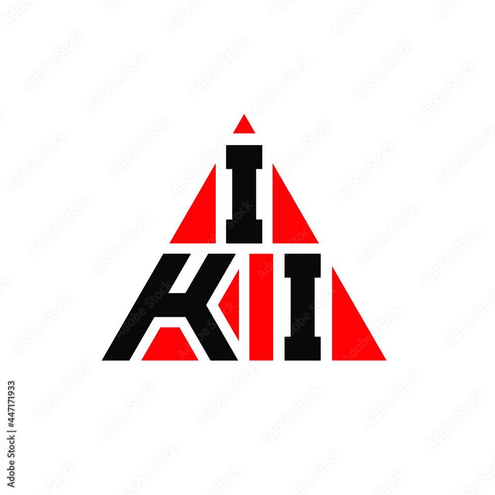 IKI triangle letter logo design with triangle shape. IKI triangle logo ...