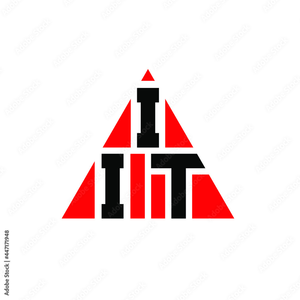 IIT triangle letter logo design with triangle shape. IIT triangle logo ...