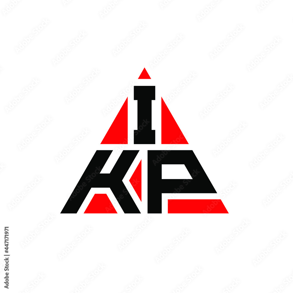 IKP triangle letter logo design with triangle shape. IKP triangle logo ...