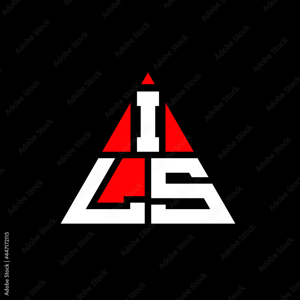 ILS triangle letter logo design with triangle shape. ILS triangle logo ...
