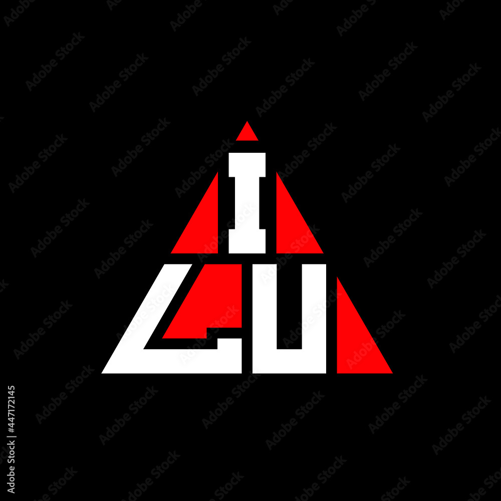 ILU triangle letter logo design with triangle shape. ILU triangle logo ...