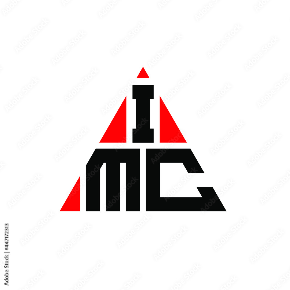 IMC triangle letter logo design with triangle shape. IMC triangle logo ...