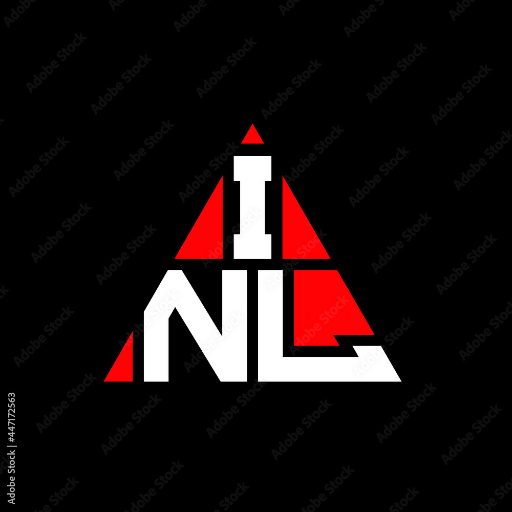 INL triangle letter logo design with triangle shape. INL triangle logo ...
