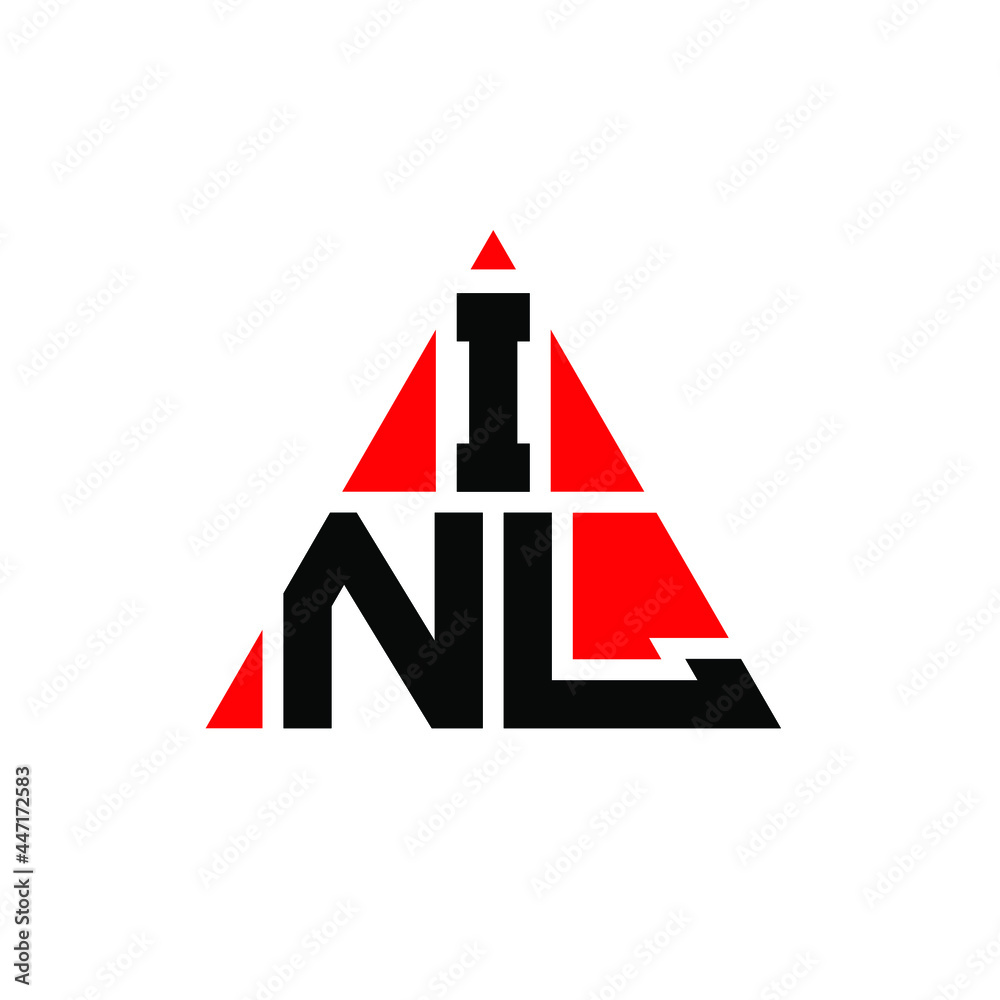 INL triangle letter logo design with triangle shape. INL triangle logo ...