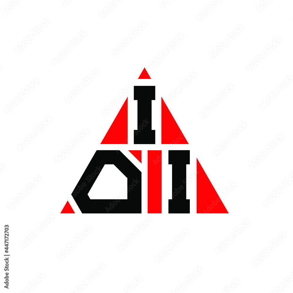IOI triangle letter logo design with triangle shape. IOI triangle logo ...