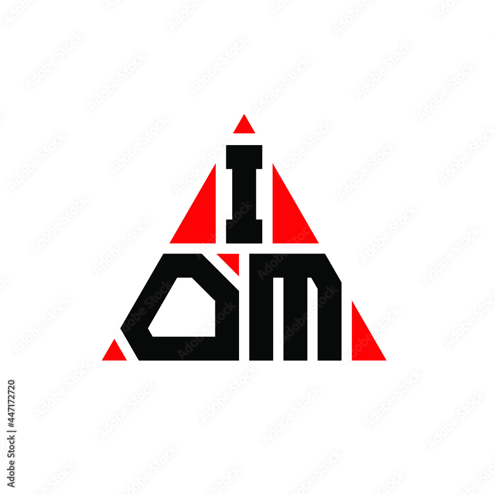 IOM triangle letter logo design with triangle shape. IOM triangle logo ...