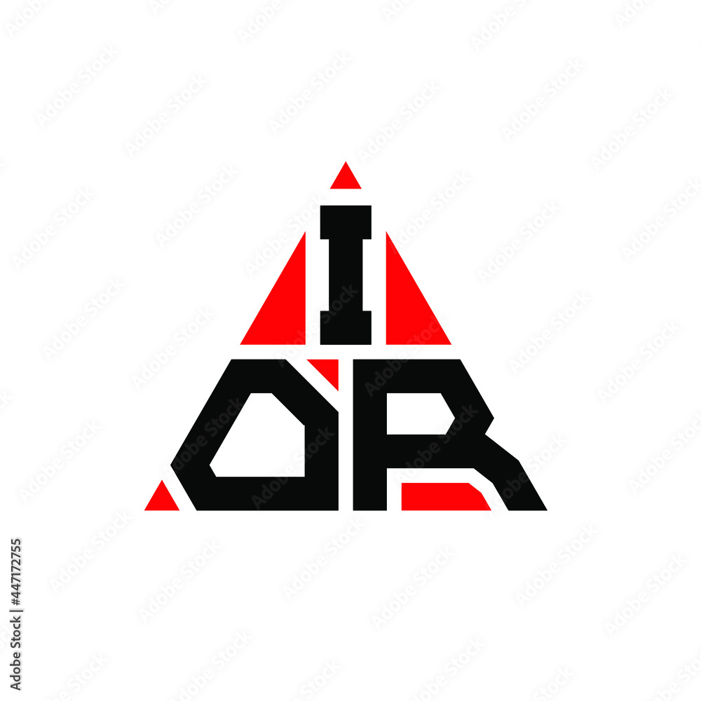 IOR triangle letter logo design with triangle shape. IOR triangle logo ...