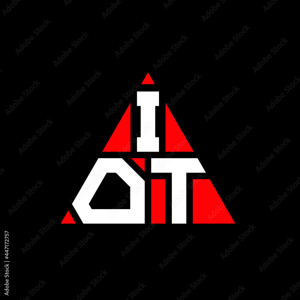 IOT triangle letter logo design with triangle shape. IOT triangle logo ...