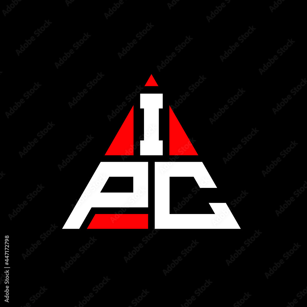IPC triangle letter logo design with triangle shape. IPC triangle logo ...