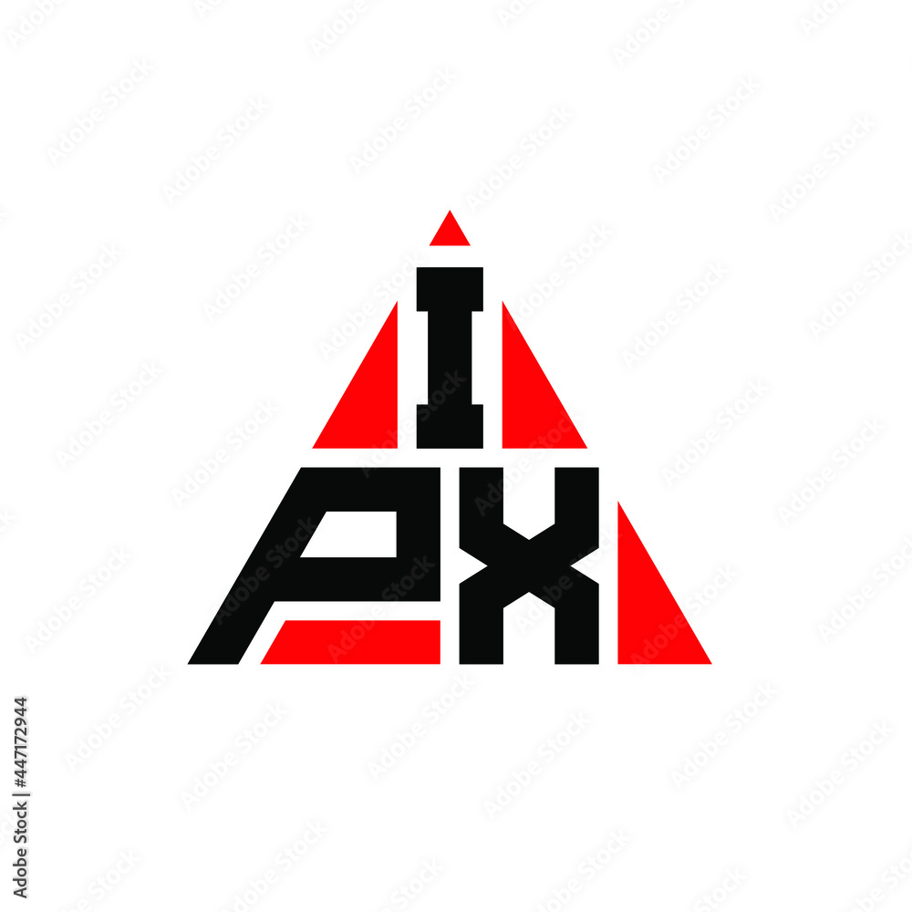 Vetor do Stock: IPX triangle letter logo design with triangle shape ...