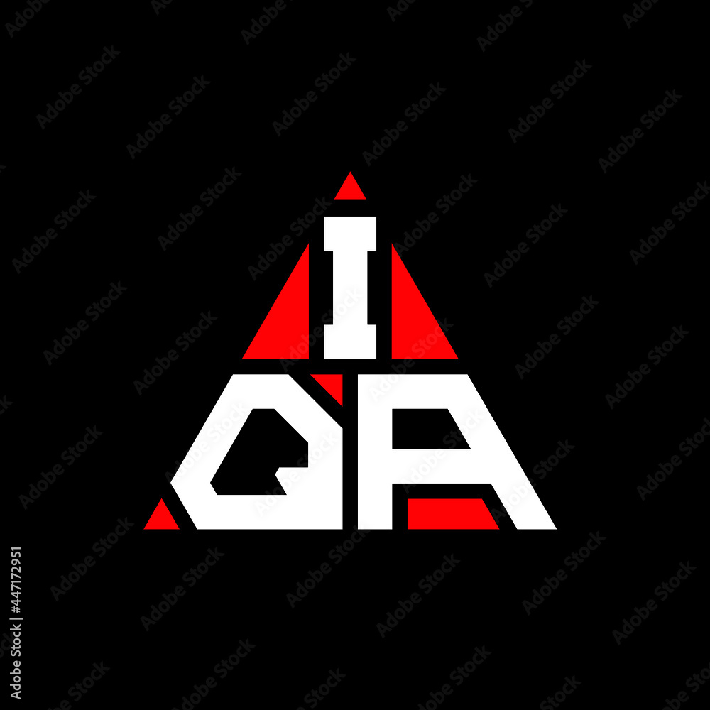 IQA triangle letter logo design with triangle shape. IQA triangle logo ...
