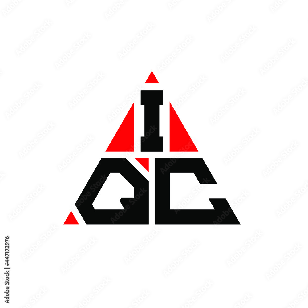 IQC triangle letter logo design with triangle shape. IQC triangle logo ...