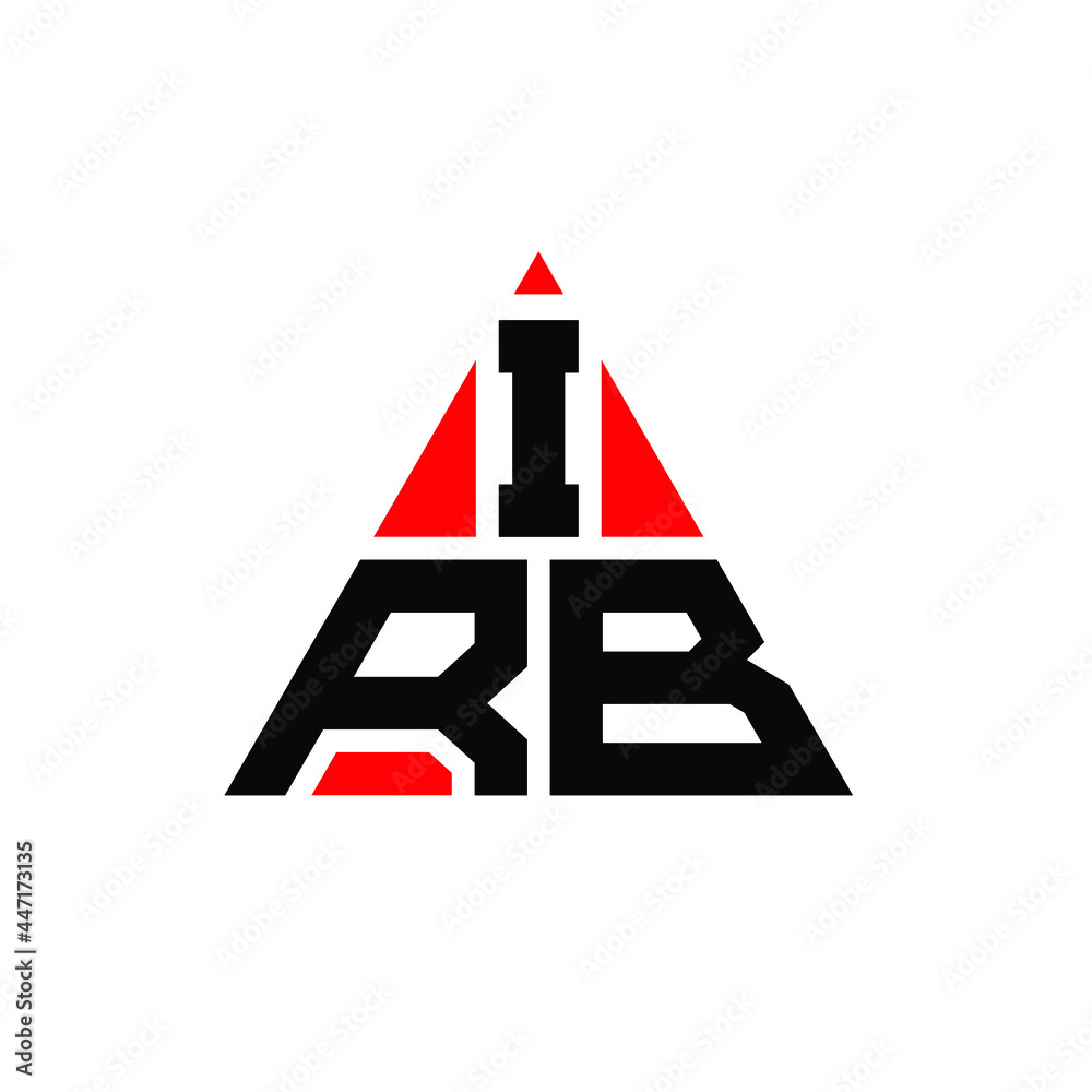 IRB triangle letter logo design with triangle shape. IRB triangle logo ...