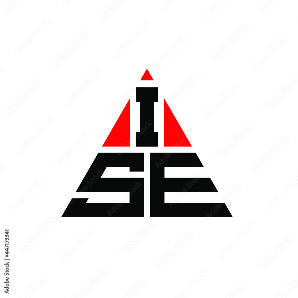 ISE triangle letter logo design with triangle shape. ISE triangle logo ...