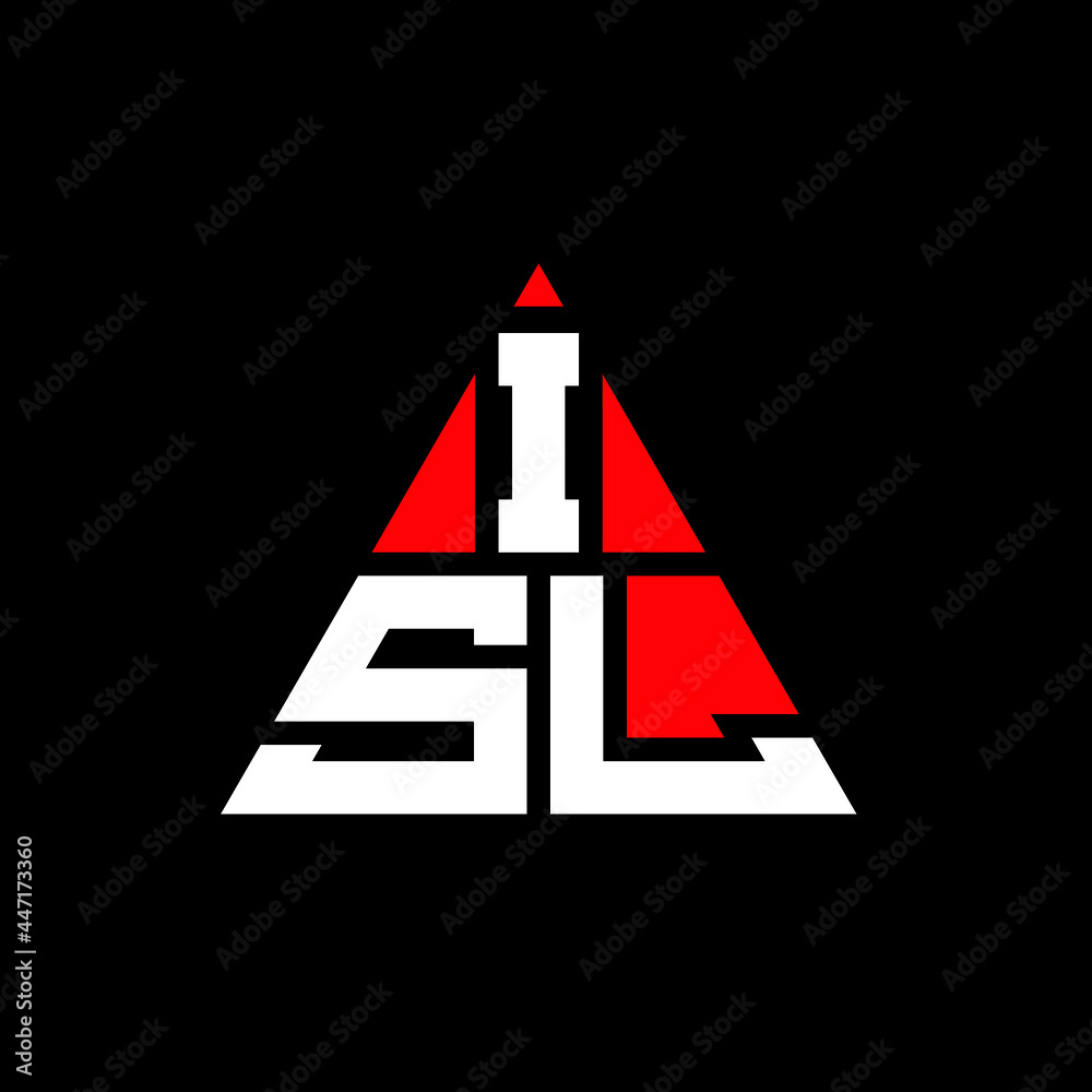 ISL triangle letter logo design with triangle shape. ISL triangle logo ...